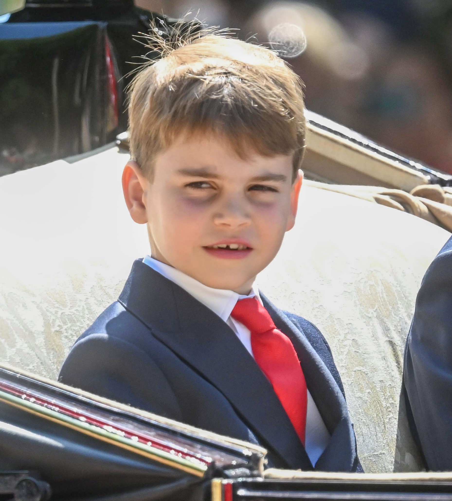 Trooping the Colour: Prince Louis caught watching dad William in ...
