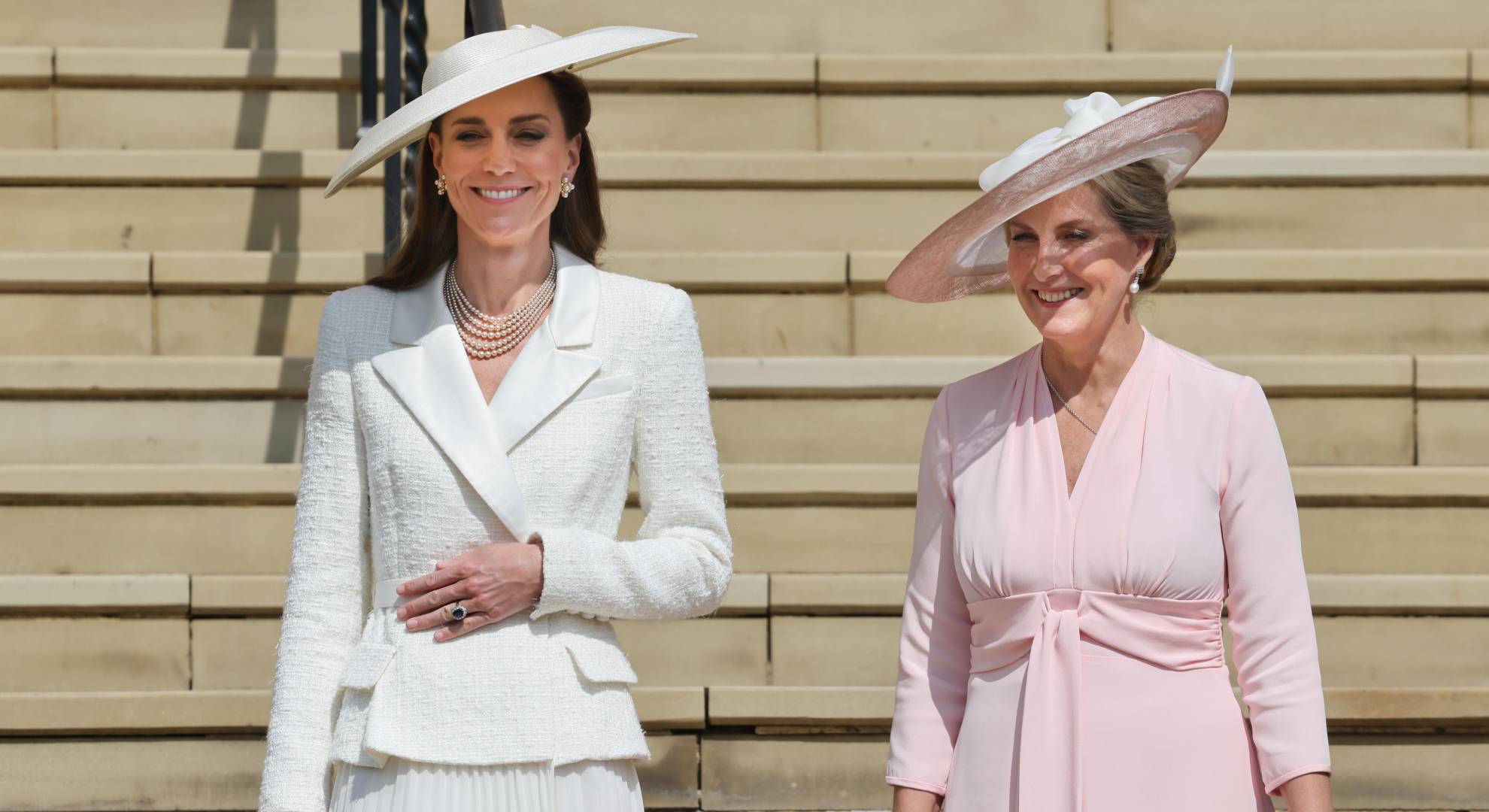 Princess Kate and Duchess Sophie met with huge applause as they step ...