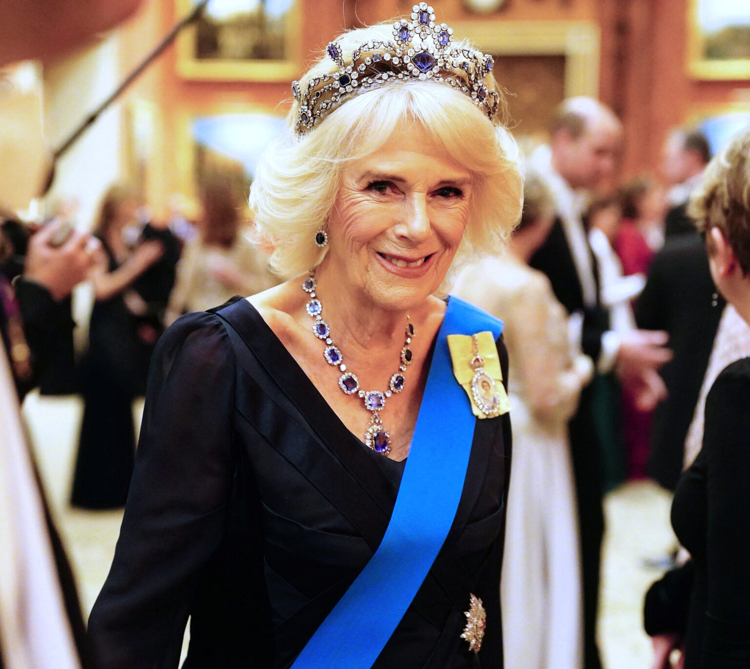 Tragic story behind Queen Camilla’s stunning Belgian Sapphire royal tiara