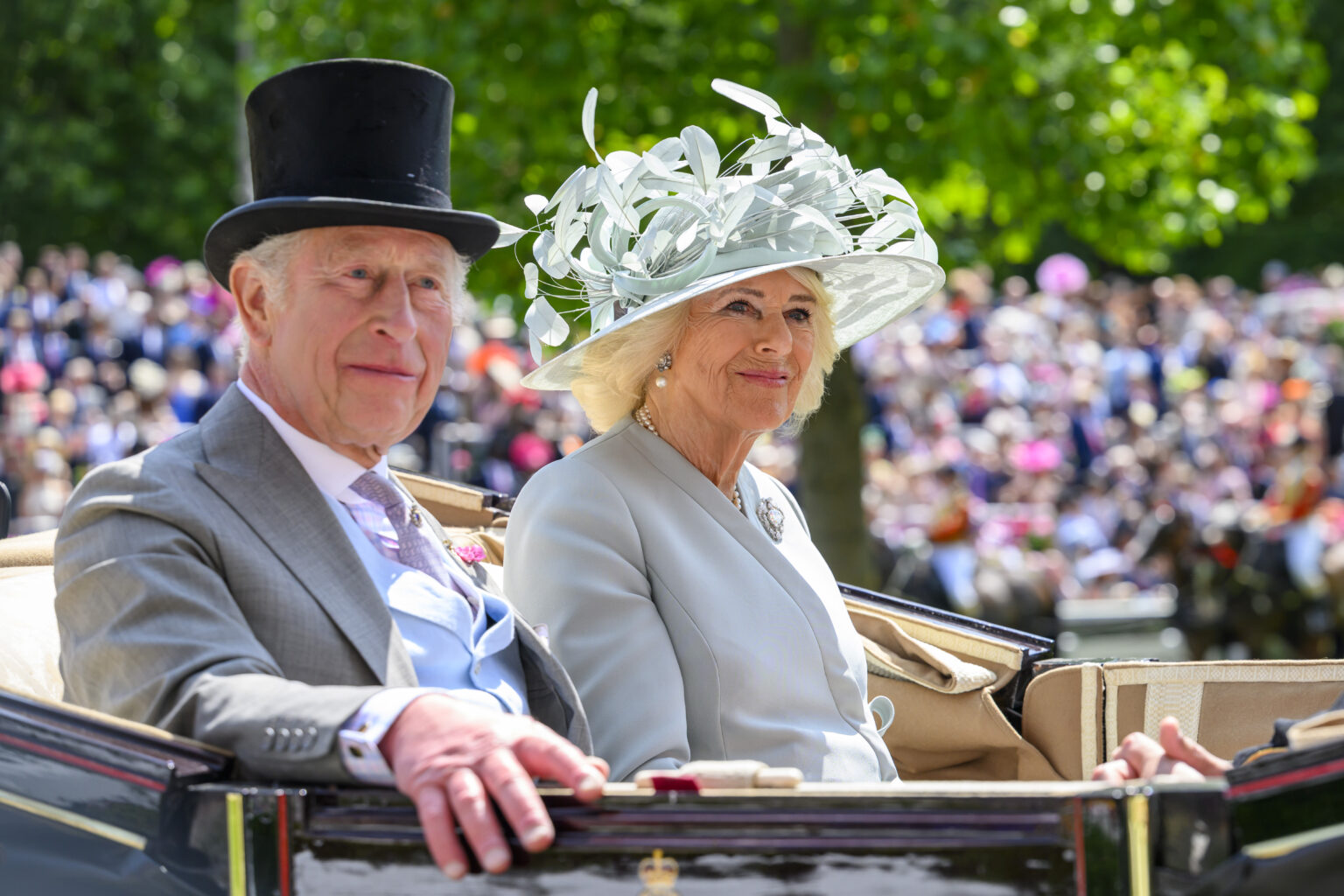 King Charles' two-word response as he's confronted over royal family's ...