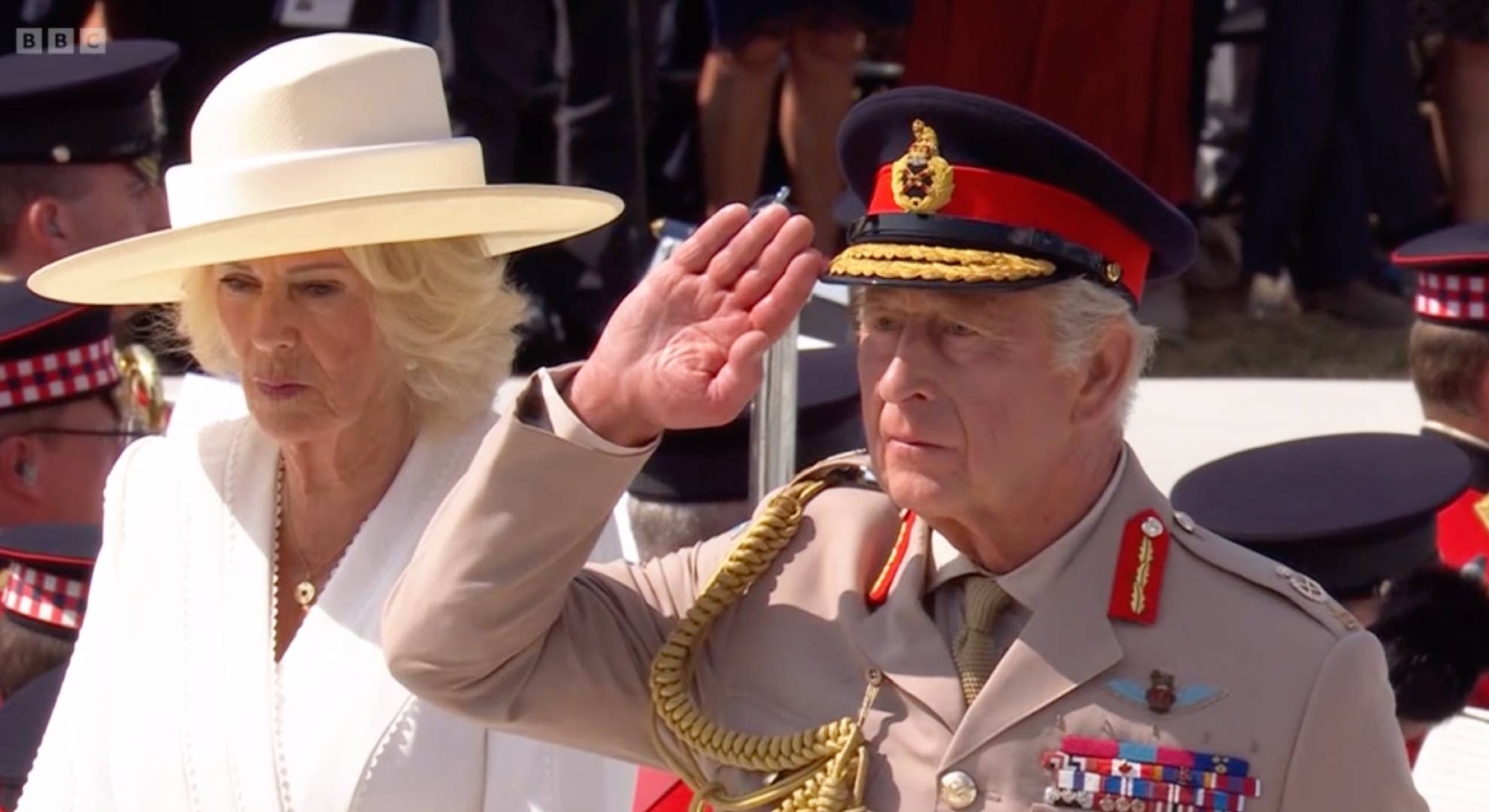 Queen Camilla moved to tears at VJ Day service with King Charles